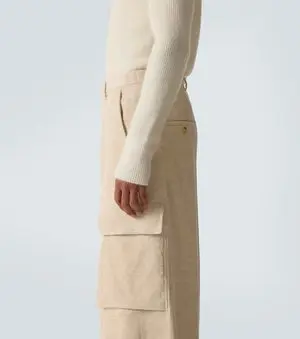 Rick Owens Firebanks Cotton And Linen Cargo Pants