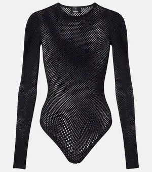 Wardrobe.NYC Rhw Web Wool-blend Bodysuit - Black