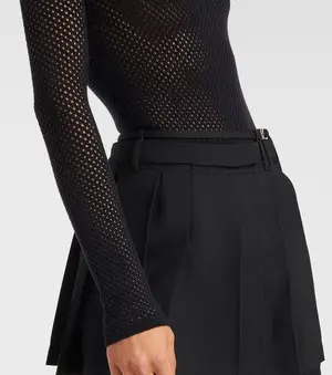 Wardrobe.NYC Rhw Web Wool-blend Bodysuit
