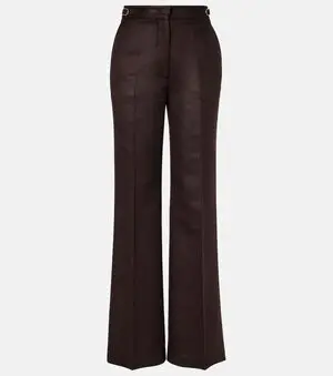 Gabriela Hearst Vesta Silk Flared Pants - Brown