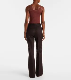 Gabriela Hearst Vesta Silk Flared Pants - Brown