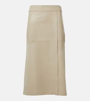 JOSEPH Leather Midi Skirt