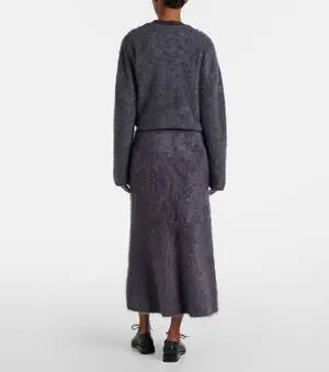 LISA YANG Asta Cashmere Midi Skirt - Grey