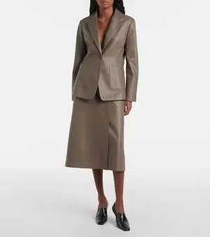 JOSEPH Leather Midi Skirt