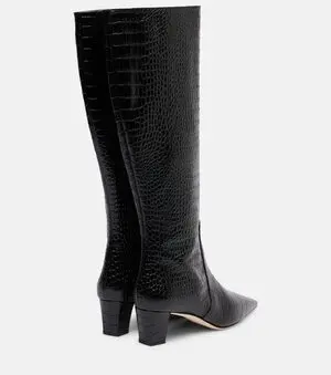 Manolo Blahnik Penelope Leather Knee-high Boots