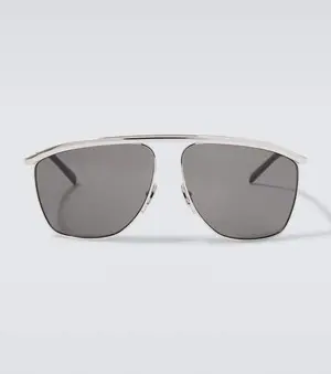 Saint Laurent Sl 820 Victoire Aviator Sunglasses - Silver
