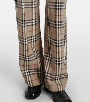 Burberry Belted Wide-leg Pants - Beige