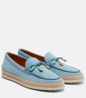 TOD'S Suede Driving Loafers - Blue