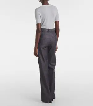 JOSEPH Morissey Flared Pants - Blue