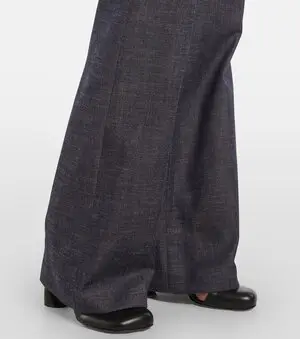 JOSEPH Morissey Flared Pants - Blue