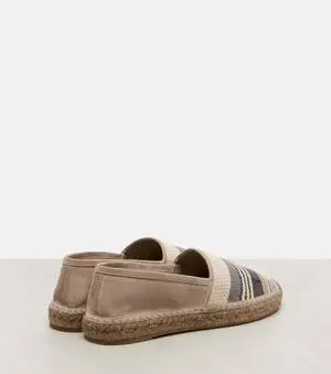Brunello Cucinelli Sequined Suede Espadrilles