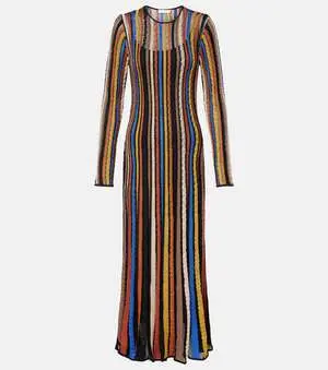 Ulla Johnson Albie Striped Lame Maxi Dress - Multicoloured