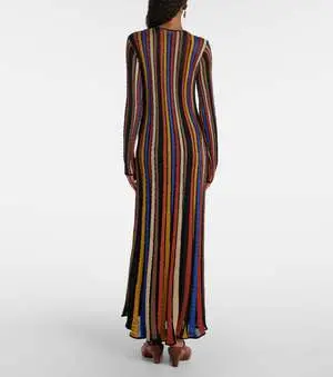 Ulla Johnson Albie Striped Lame Maxi Dress - Multicoloured