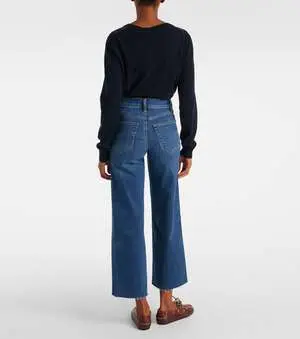 FRAME Le Slim Palazzo Crop Wide-leg Jeans