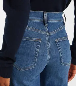FRAME Le Slim Palazzo Crop Wide-leg Jeans
