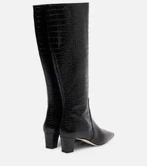 Manolo Blahnik Penelope Leather Knee-high Boots