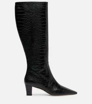 Manolo Blahnik Penelope Leather Knee-high Boots