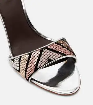 Missoni Belle Sequined Metallic Leather Sandals