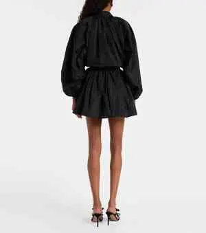 PATOU Bubble Faille Miniskirt - Black