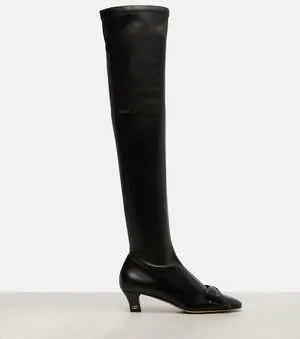 Valentino Garavani Bowow 45 Leather Over-the-knee Boots