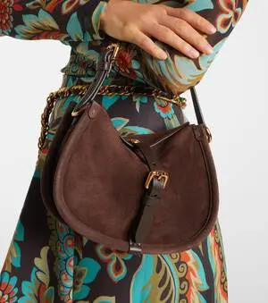 Etro Pony Small Suede Crossbody Bag - Brown