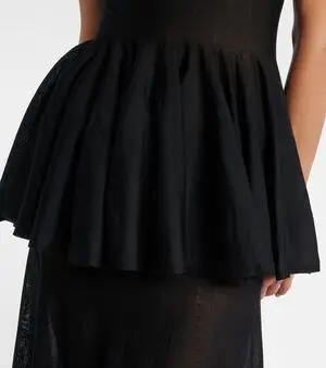 Alaïa Peplum Virgin Wool Top