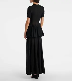 Alaïa Peplum Virgin Wool Top