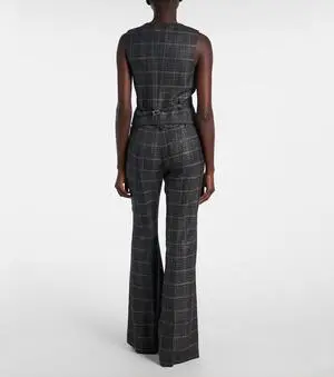 Gabriela Hearst Coleridge Checked Wool And Silk Vest