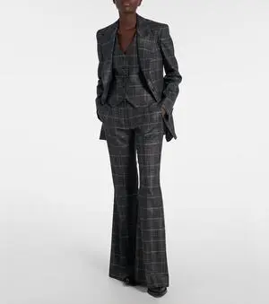 Gabriela Hearst Coleridge Checked Wool And Silk Vest