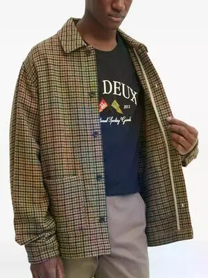 LES DEUX Houndstooth Wool Shirt