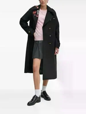 AERONAUTICA MILITARE Patch-embellished Belted Coat