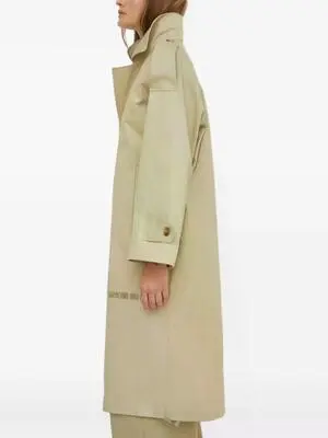 NOTES DU NORD Buttoned Coat With Embroidered Logo