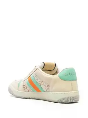 Gucci Screener Panelled Sneakers - Neutrals