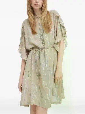 BRUUNS BAZAAR Abstract-print Tiered Mini Dress