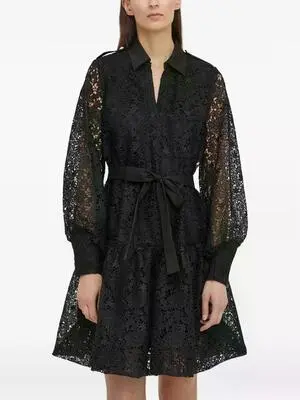 BRUUNS BAZAAR Lace-panel Tiered Mini Dress