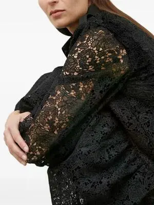 BRUUNS BAZAAR Lace-panel Tiered Mini Dress