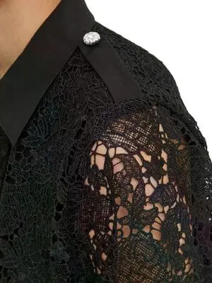 BRUUNS BAZAAR Lace-panel Tiered Mini Dress