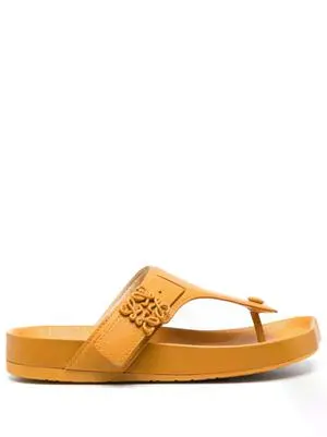 Loewe Logo-plaque Leather Flip Flops