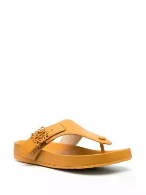 Loewe Logo-plaque Leather Flip Flops