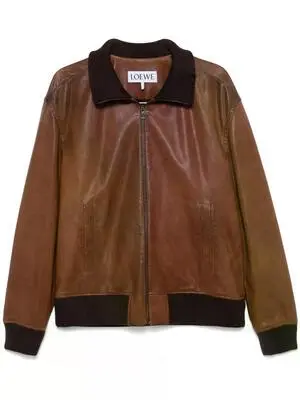 Loewe Zip-up Leather Jacket