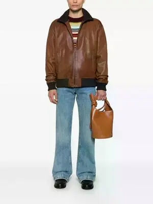 Loewe Zip-up Leather Jacket