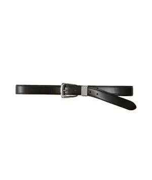 Veronica Beard Arch Leather Belt Black/silver