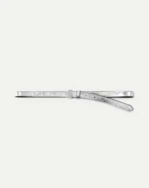 Veronica Beard Veronica Beard Dash Leather Belt Silver