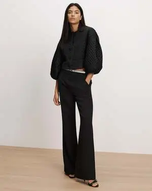 Veronica Beard Dash Leather Belt - Silver