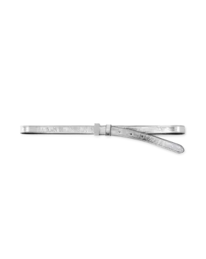 Veronica Beard Dash Leather Belt - Silver