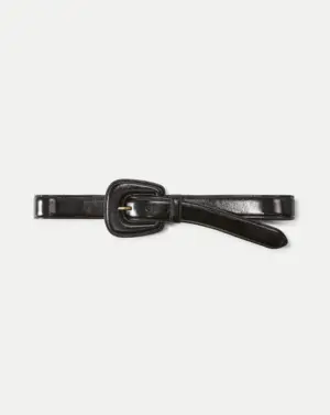 Veronica Beard Elsy Leather-buckle Belt - Black
