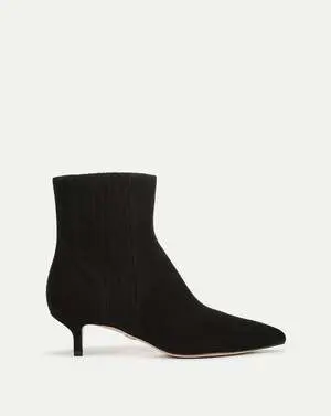 Veronica Beard Lisa Kitten-heel Ankle Boots - Black