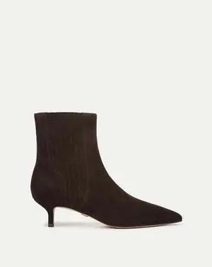 Veronica Beard Lisa Kitten-heel Ankle Boots - Espresso
