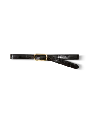 Veronica Beard Loop Suede Belt - Black