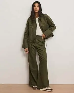 Veronica Beard Kasey Vegan Leather Wide-leg Pants